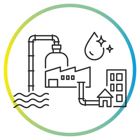 물 여과 또는 정화 아이콘 프리미엄 벡터