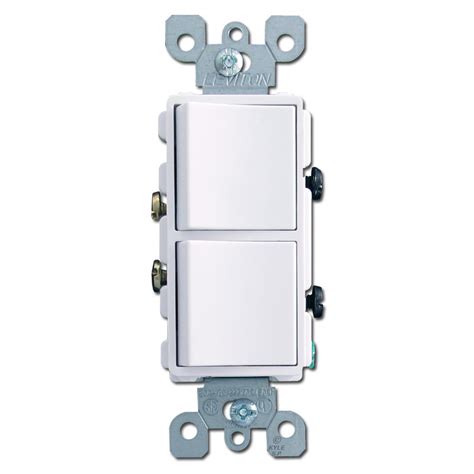 White Triple Stacked Combination Decora Rocker Switch