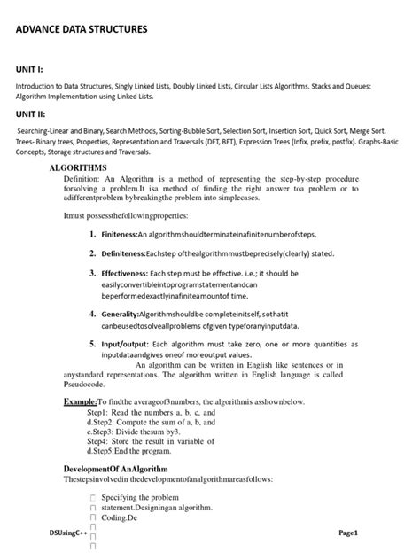 Advanced Data Structures Overview Pdf Time Complexity Queue