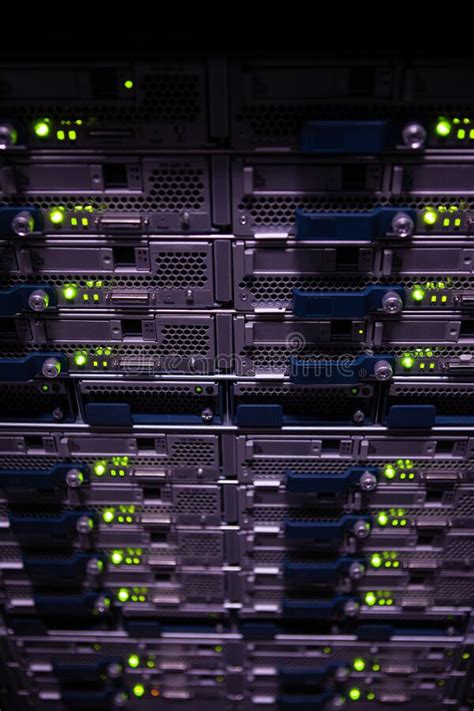 Network Cloud Server Switches With Secure Storage Drives Stock Image