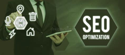 Conceptual Caption Seo Optimizationprocess Of Affecting Online Visibility Of Website Or Page