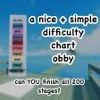 a nice and simple difficulty chart obby สำหรบ ROBLOX เกม ดาวนโหลด