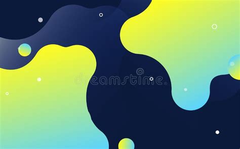 liquid shapes and forms blobs with gradient color flat cartoon