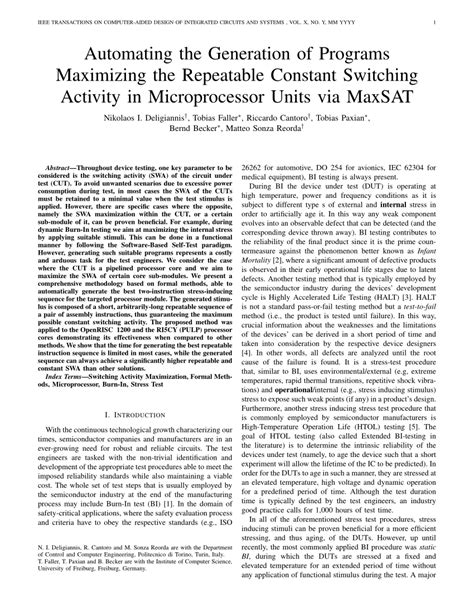 Pdf Automating The Generation Of Programs Maximizing The Repeatable Constant Switching