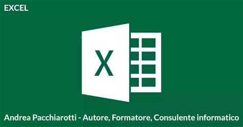 Corsi Microsoft Excel Di Andrea Pacchiarotti