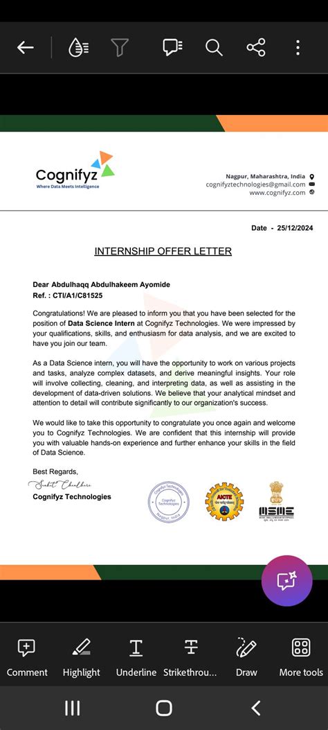 abdulhaqq abdulhakeem on linkedin datascience internship growth learning cognifyz