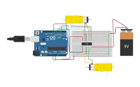 Circuit Design L293d Dc Motor Arduino Tinkercad