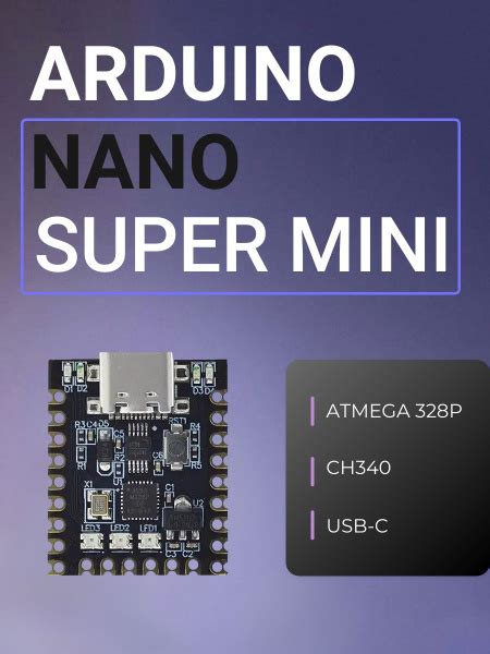 Arduino Nano Super Mini Atmega328 Ch340 Type C пины не припаяны купить на Ozon по низкой цене