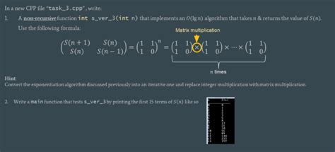 Solved In A New CPP File Task Cpp Write A Chegg