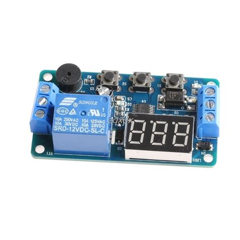V Module Delay Timer Relay Control Programmable Switch Car Buzzer LED Display Z Drop Ship In