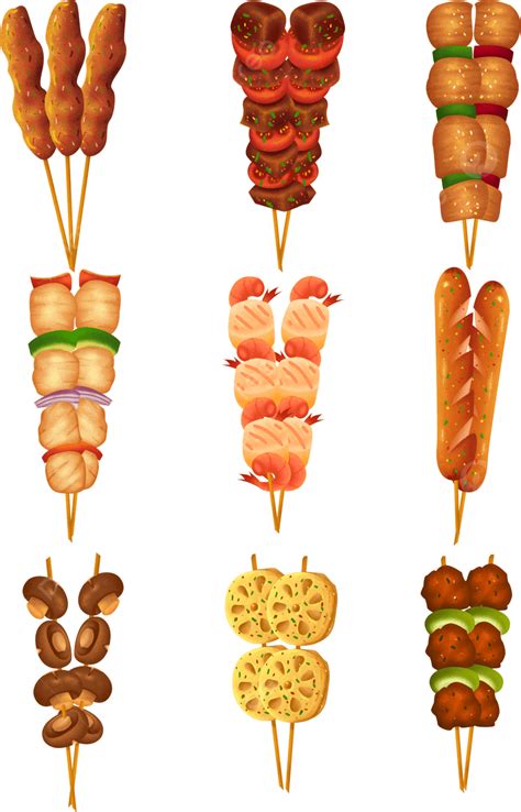 바베큐 일러스트 재료 치킨 필렛 닭다리 닭갈비 Png 일러스트 및 Psd 이미지 무료 다운로드 Pngtree