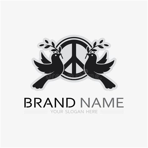 Peace Logo And Design Vector Illustration Concept Design Stock