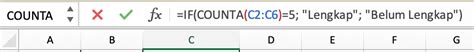 Kombinasi Rumus Excel IF Dengan COUNTA Apa Fungsinya