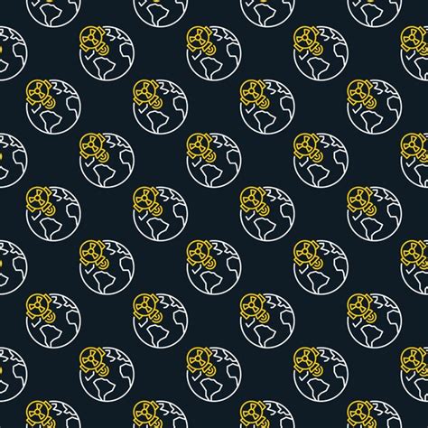 Premium Vector Nuclear Weapon Satellite In Space And Earth Vector Outline Seamless Pattern