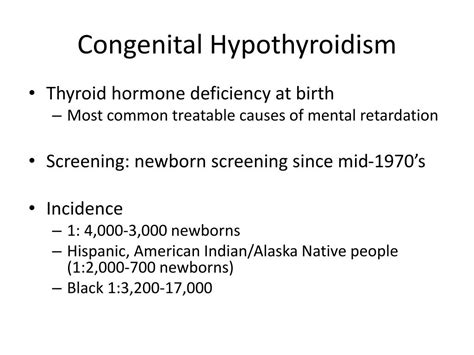 Ppt Congenital Hypothyroidism Presenting With Myxedema Coma Powerpoint Presentation Id 73691