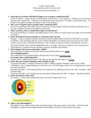 GEOL Exam 1 Study Guide 2019 Docx Exam 1 Study Guide These Questions Come From Notes And