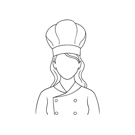 Premium Vector A Drawing Of A Chef In A Chef Hat