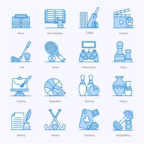 Hobbies And Interest 2202655 Vector Art At Vecteezy