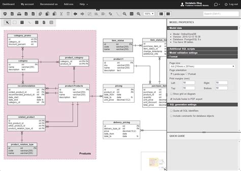 Tip 13 How To Export Selected Tables As An Image Vertabelo Database Modeler