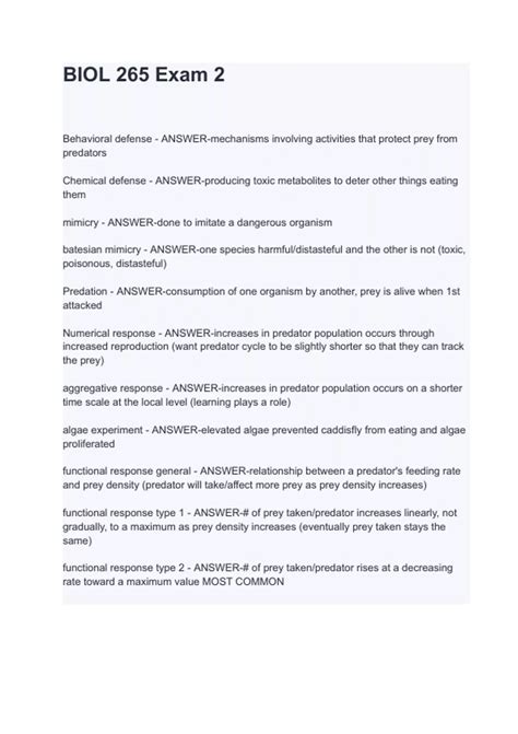 BIOL 265 Exam 2 Questions With Correct Answers BIOL 265 Exm 2 Stuvia US