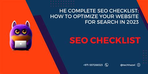 the complete seo checklist how to optimize your website for search in 2023