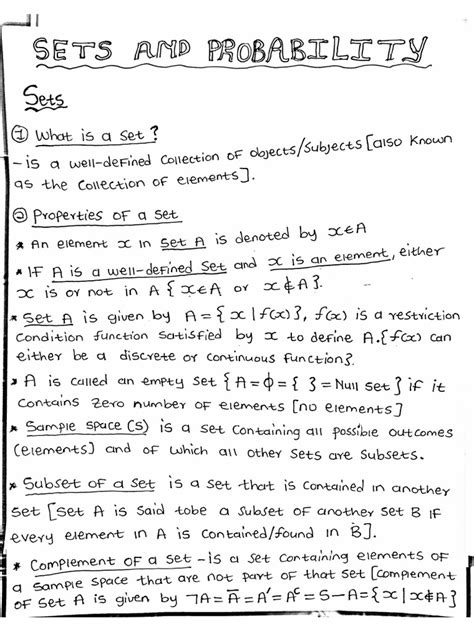 Introduction To Sets And Probability Statistics Pdf