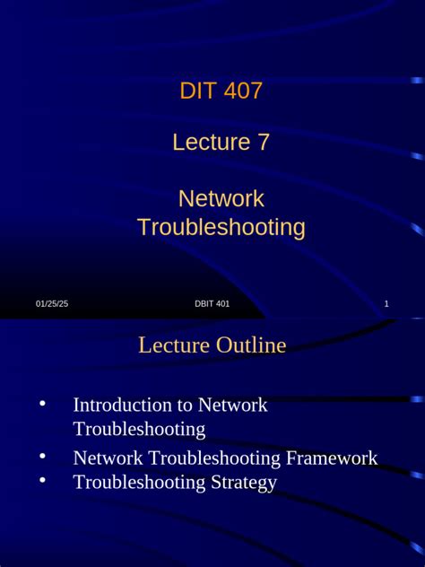 Lecture 7 Network Troubleshooting Pdf Computer Network Troubleshooting