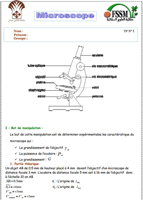 Tp Sur Microscope Exosup