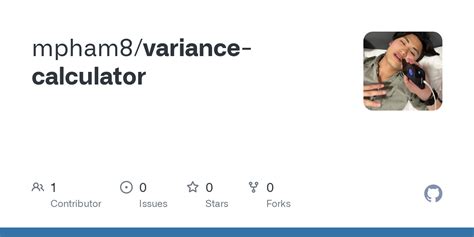 Github Mpham8 Variance Calculator