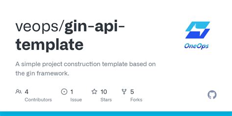 github veops gin api template a simple project construction template
