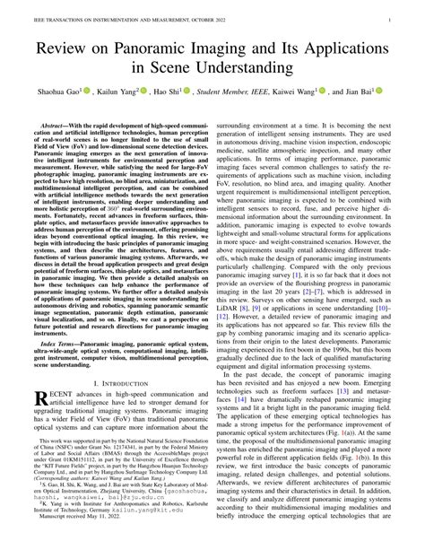 PDF Review On Panoramic Imaging And Its Applications In Scene Understanding