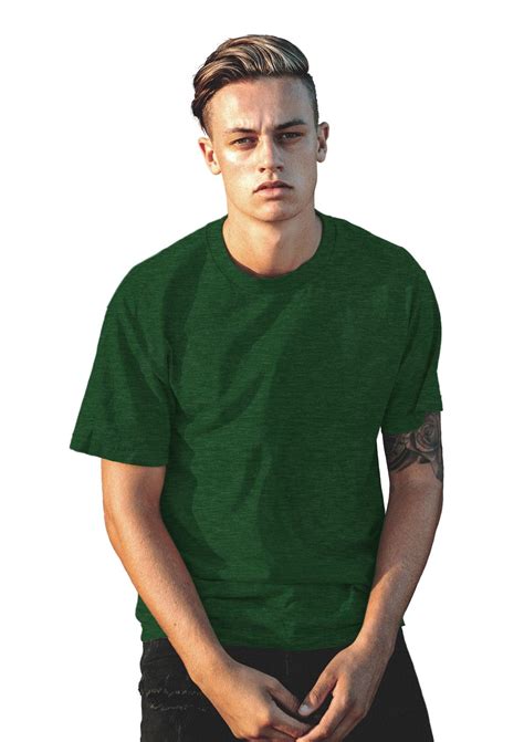 Grass Green Mens Triblend T Shirt Soft Lightweight Fit