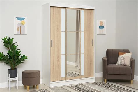 Шкаф купе 3 х дверный Денвер ШКК 03 белый сонома арт 08 178819 купить в Уфе по цене 10 990