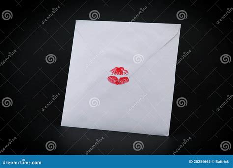Envelope Sealed With A Kiss Stock Image Image Of Writing Mail