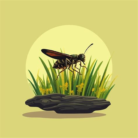 Premium Vector Mascot Grasshopper Vector