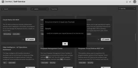 Request For Support Devnet Sandboxes Reservation Error Cisco Community