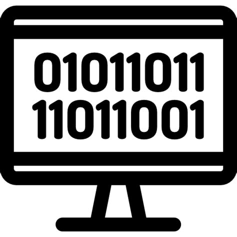 Binary Code Basic Rounded Lineal Icon