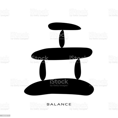 균형 아이콘에 서 곱슬 검은 돌 삶과 심리적 건강의 명상과 조화 Mental Wellbeing에 대한 스톡 벡터 아트 및 기타 이미지 Mental Wellbeing