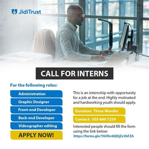 jiditrust on linkedin call for interns📣📣📣 calling for aspiring