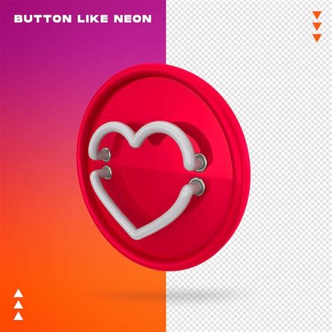 Botón como neón Archivo PSD Premium