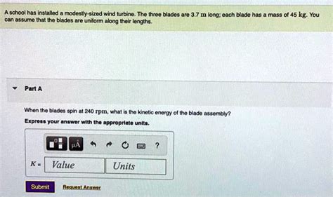 Solved A School Has Installed A Modestly Sized Wind Turbine The Three