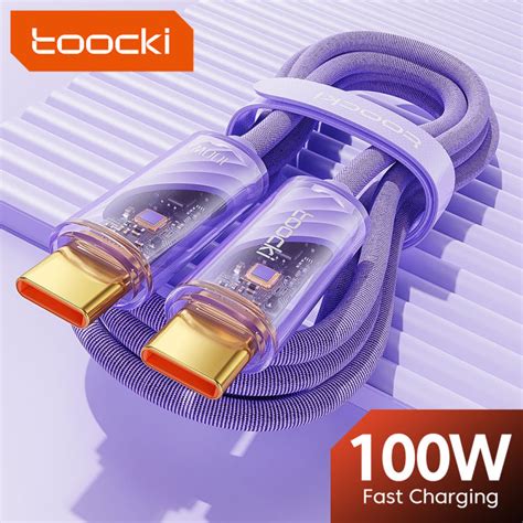 Toocki W W USB C To USB Type C Cable Fast Charging Cord For Xiaomi USB C To USB C For