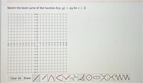 solved sketch the level curve of the function h x y xy