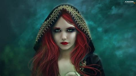 Girl Hair Hood Red For Desktop Wallpapers 1920x1080