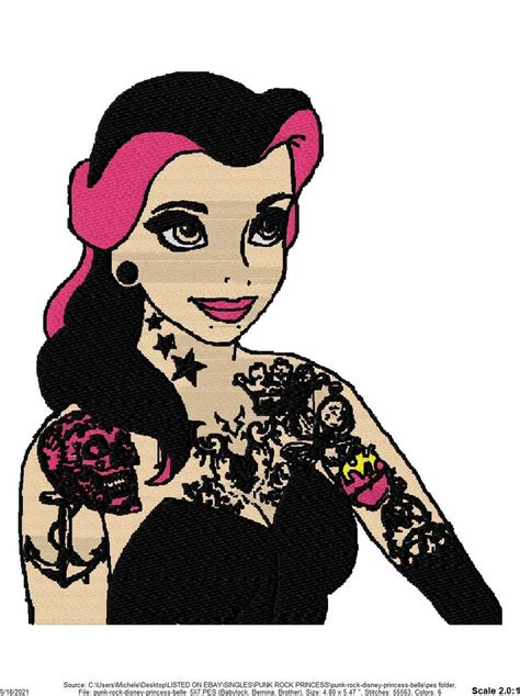 Punk Disney Princess Ariel Drawing