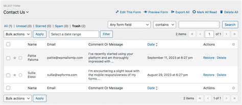 How To Delete All Entries For A Form In Wpforms