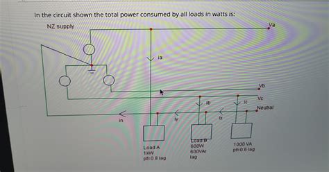 Solved In The Circuit Shown The Total Power Consumed By All Chegg