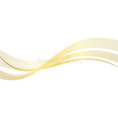 Golden Luxury Wavy Line Border Stock Vector Illustration Of Wavy Premium 351604037