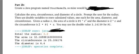 Solved Part B Create A Java Program Named YourName B So Chegg Com
