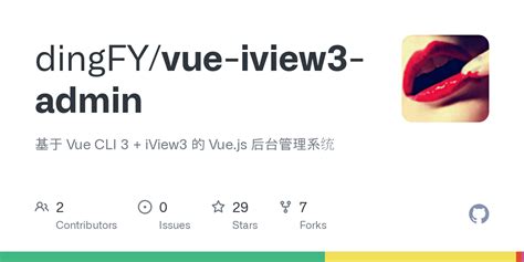Github Dingfy Vue Iview Admin Vue Cli Iview Vue Js